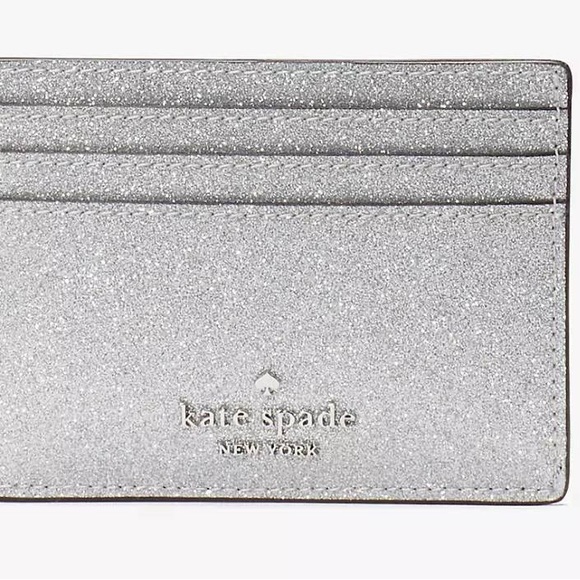 kate spade | Bags | Kate Spade Silver Glimmer Slim Card Holder | Poshmark